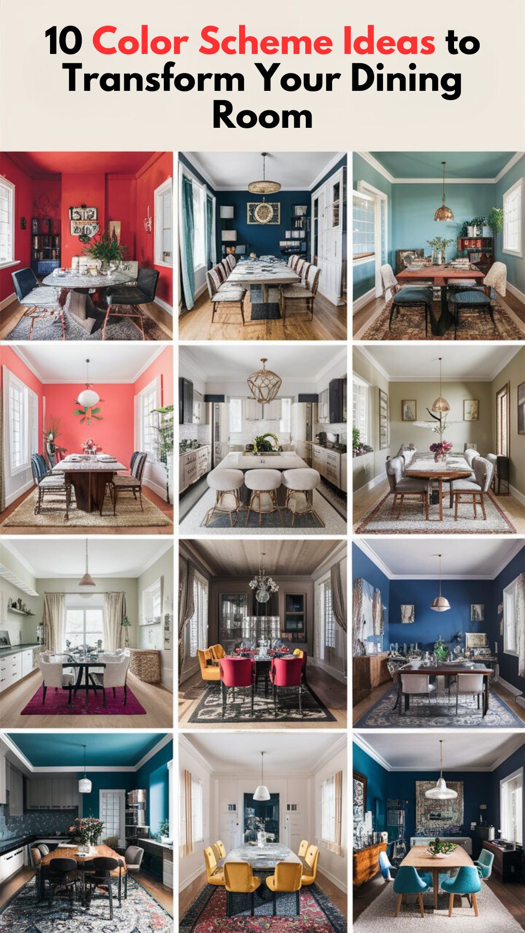 10 Color Scheme Ideas to Transform Your Dining Room