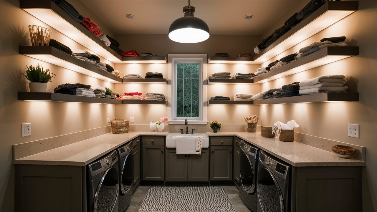 12 Lighting Ideas to Transform Your Laundry Room - Home Experts