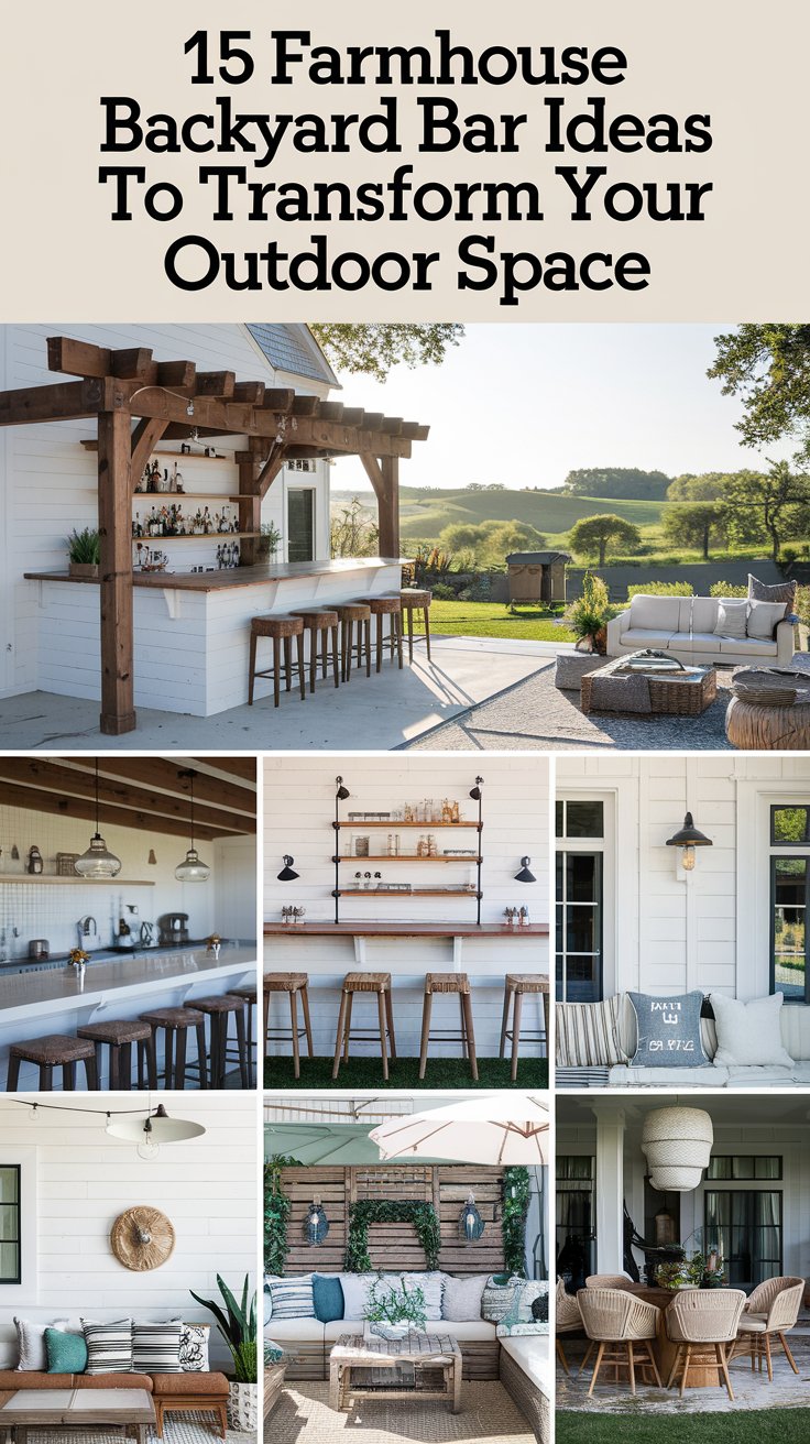 15 Farmhouse Backyard Bar Ideas to Transform Your Outdoor Space - Home ...