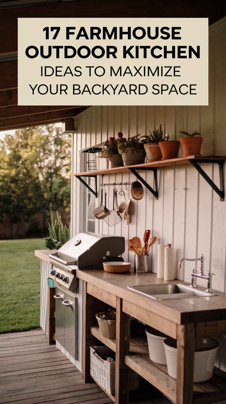 17 Farmhouse Outdoor Kitchen Ideas to Maximize Your Backyard Space ...