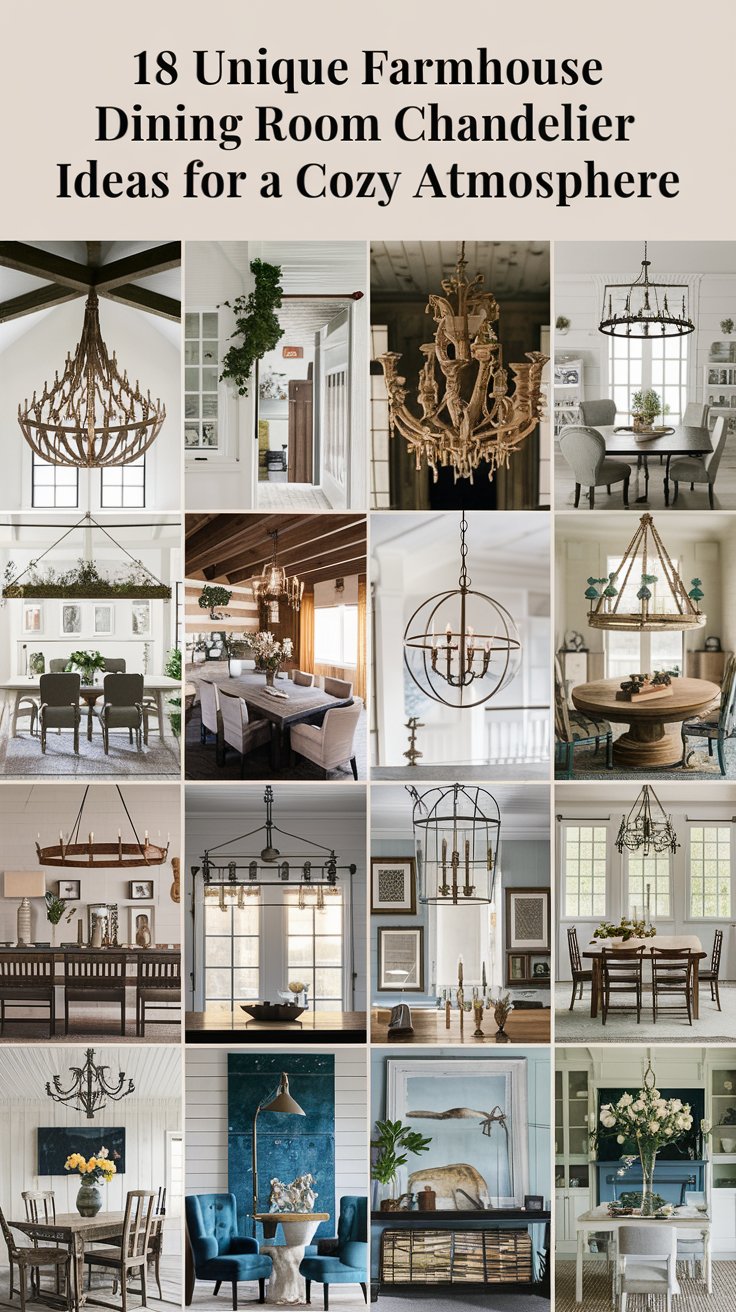 18 Unique Farmhouse Dining Room Chandelier Ideas for a Cozy Atmosphere ...