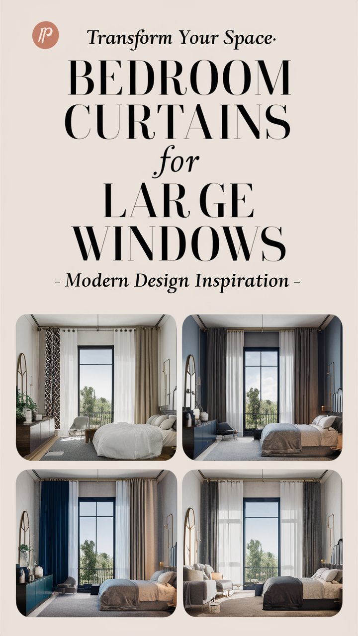 17 Bedroom Curtains for Large Windows Ideas for a Modern Look - Home ...