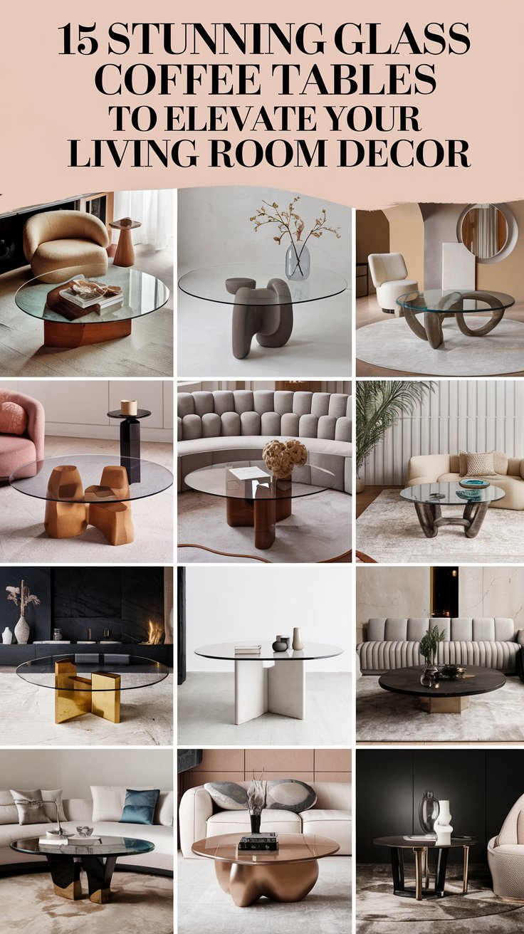 15 Stunning Glass Coffee Tables to Elevate Your Living Room Decor ...