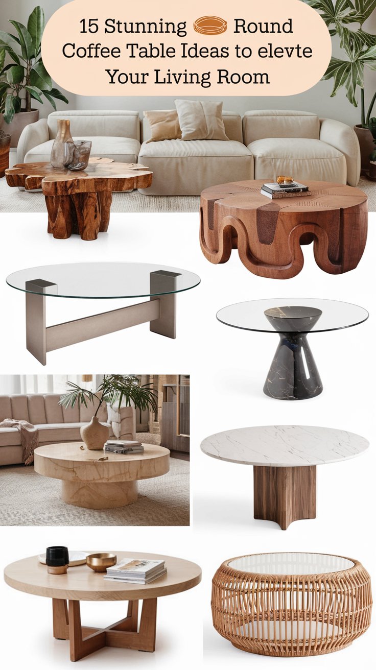 15 Stunning Round Coffee Table Ideas to Elevate Your Living Room - Home ...