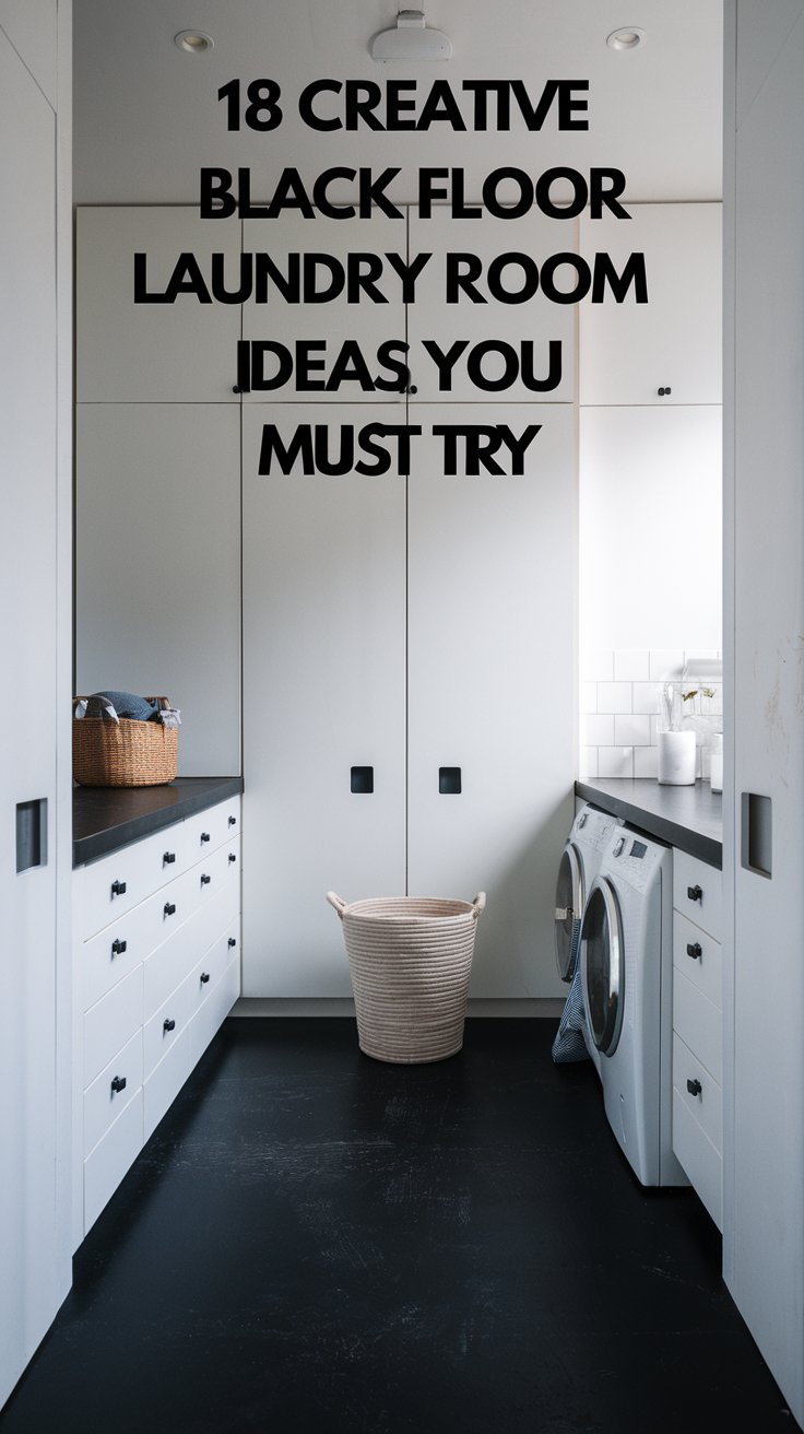 18 Creative Black Floor Laundry Room Ideas You Must Try - Home Experts
