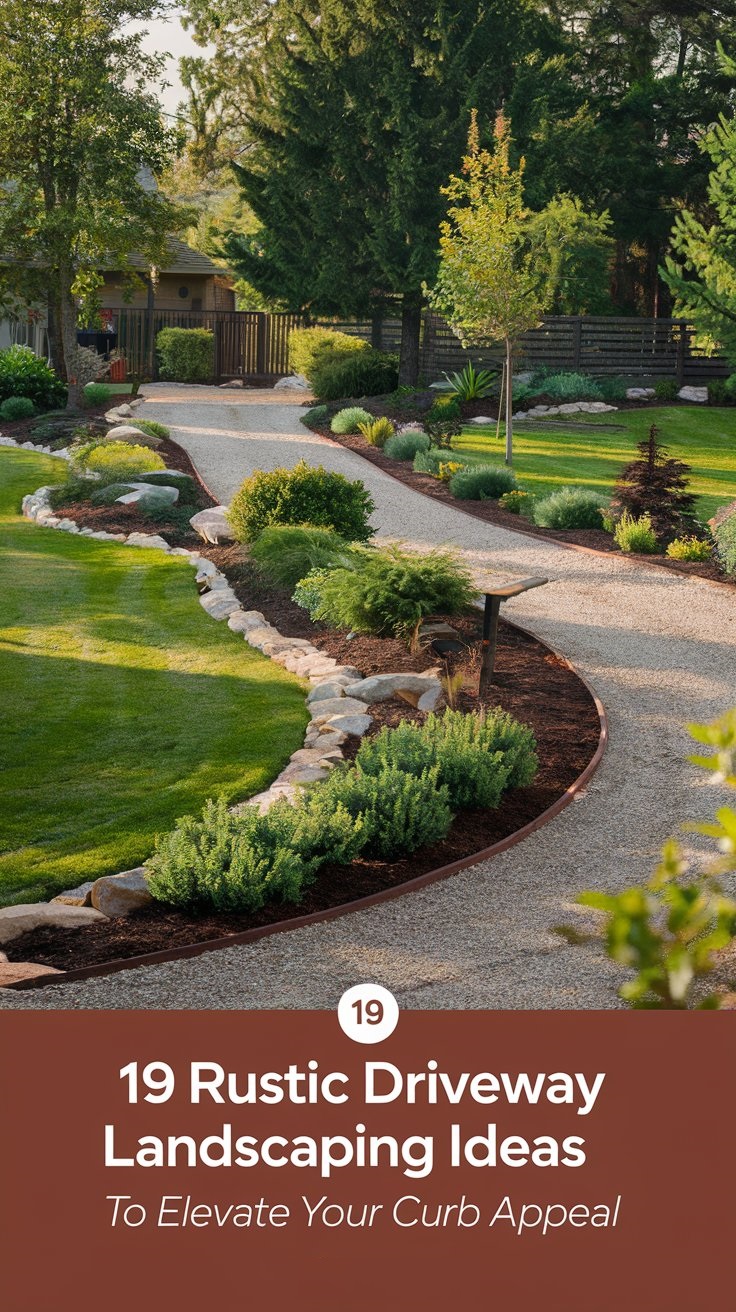 19 Rustic Driveway Landscaping Ideas to Elevate Your Curb Appeal - Home ...