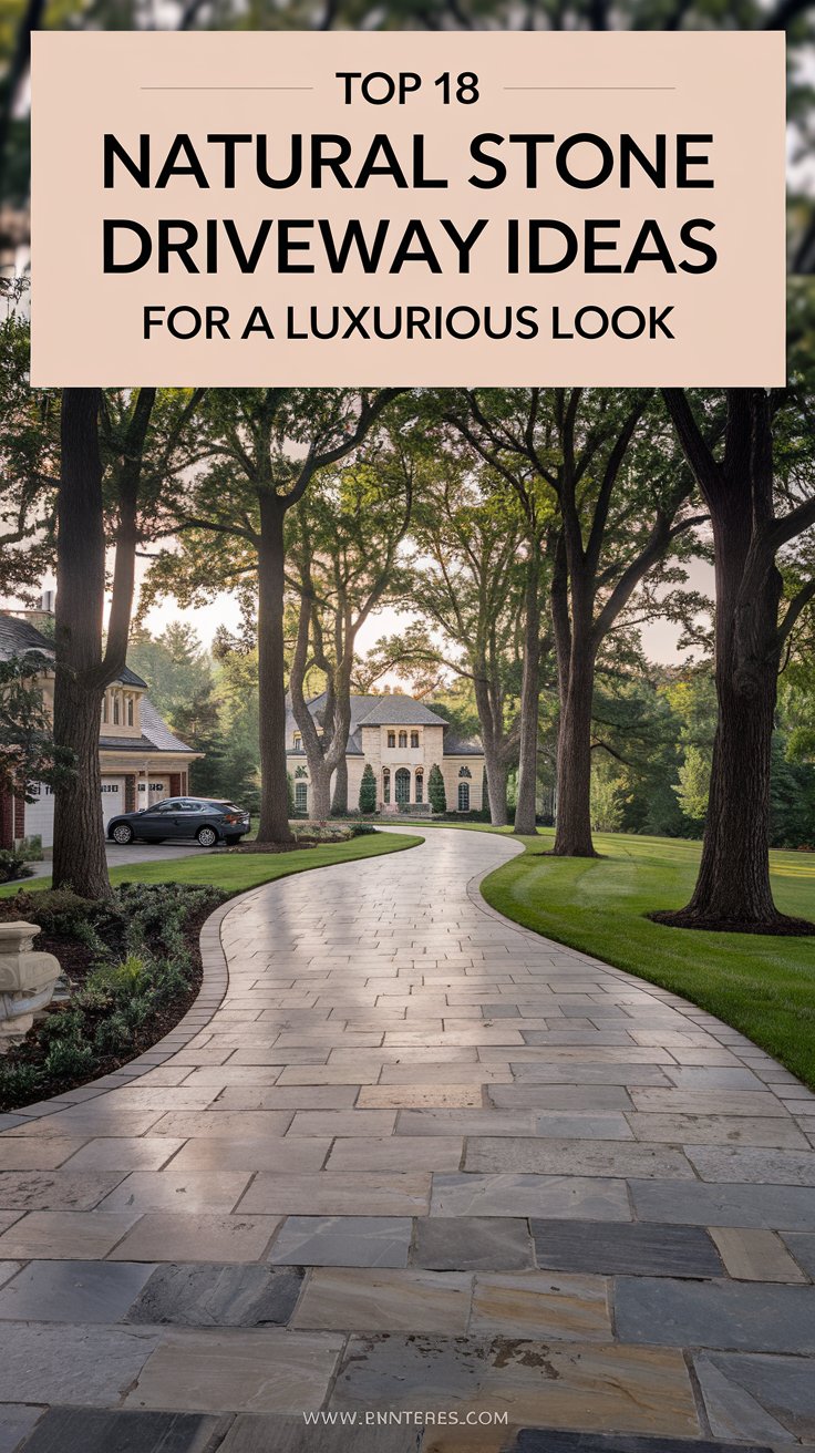 Top 18 Natural Stone Driveway Ideas for a Luxurious Look - Home Experts
